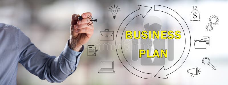 Business Plan Concept Drawn by a Man Stock Photo - Image of planning ...