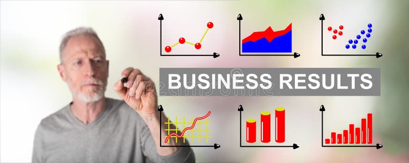 Man Drawing Business Results Concept Stock Photo - Image of success ...