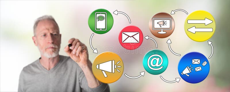 Man Drawing Communication Concept Stock Photo - Image of person ...