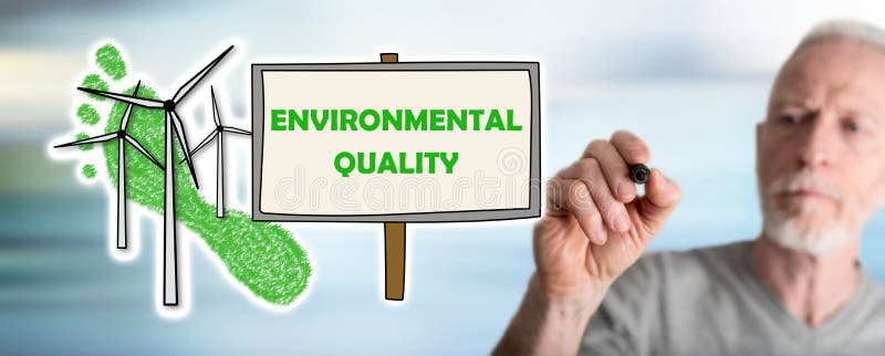 Environmental Quality Concept on a Smartphone Stock Image - Image of ...