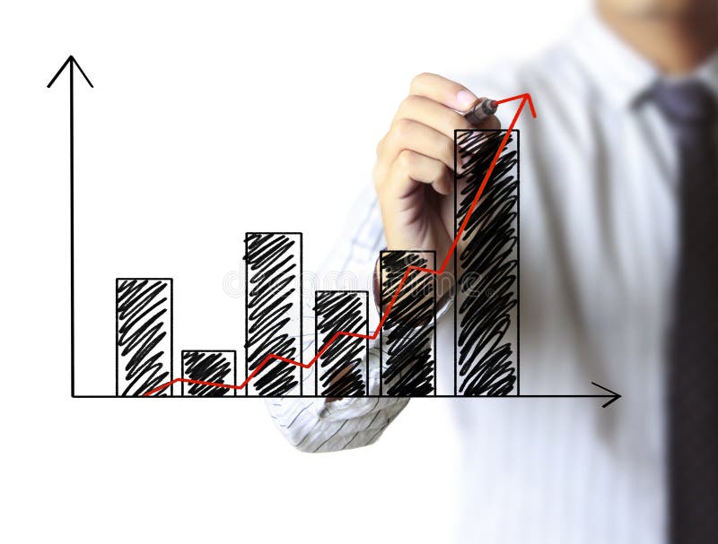 Man Drawing a Graph Business Stock Image - Image of businessman, graph ...