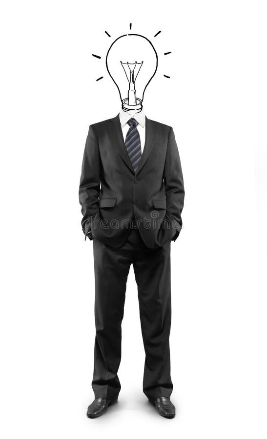 Man drawing a head lamp stock photo. Image of intelligence - 25306374