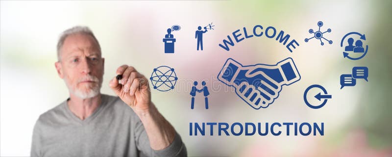 Man Drawing Introduction Concept Stock Illustration - Illustration of ...