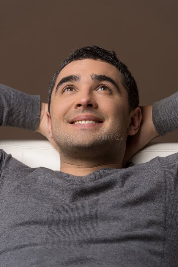 Man dreaming. stock image. Image of resting, human, enjoyment - 32809727