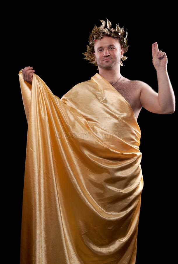Man dressed in Greek god stock photo. Image of decoration - 21244574