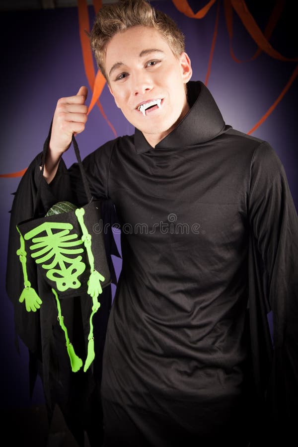 Man dressed for halloween stock image. Image of halloween - 71863049