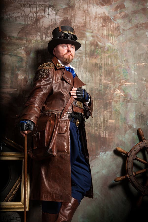 A Man Dressed in the Style of Steampunk Stock Image - Image of cylinder ...