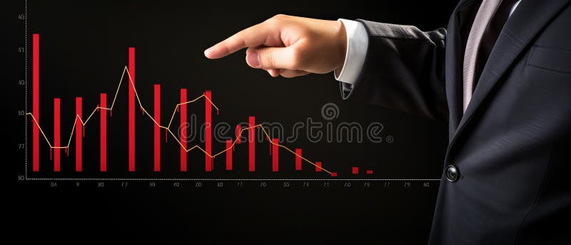 Man in Suit Pointing at Bar Chart Stock Image - Image of insights ...
