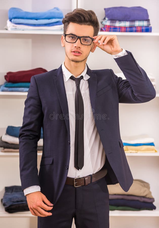 Man in dressing room stock photo. Image of lifestyle - 57806900