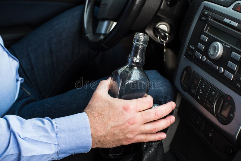 Man Drinking Alcohol in the Car. Stock Image - Image of beer, drink ...