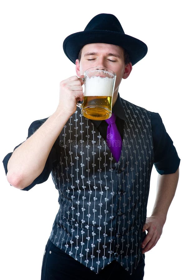 Man drinking beer stock image. Image of head, beautiful - 23798873