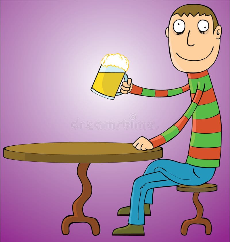 Cartoon Man Drinking Beer Stock Illustrations – 1,091 Cartoon Man ...