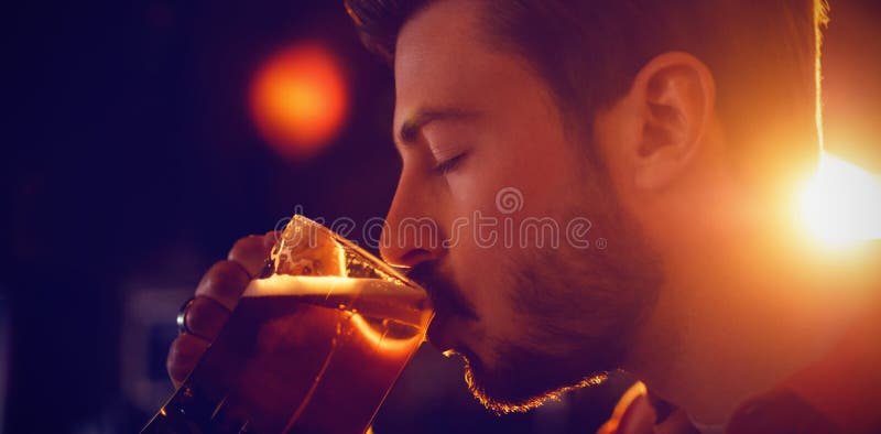 Side View Man Drinking Beer Stock Photos - Free & Royalty-Free Stock ...