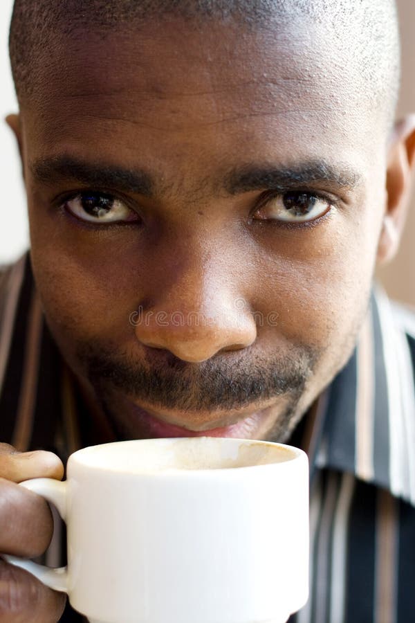 Man drinking coffee stock photo. Image of formal, eyes - 6035100