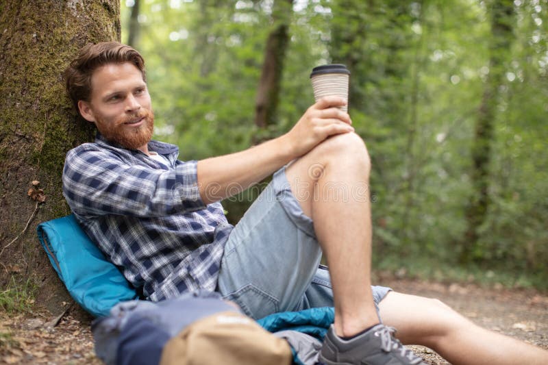 Man Drinking Coffee Paper Cup Stock Photo - Image of owner, coffee ...
