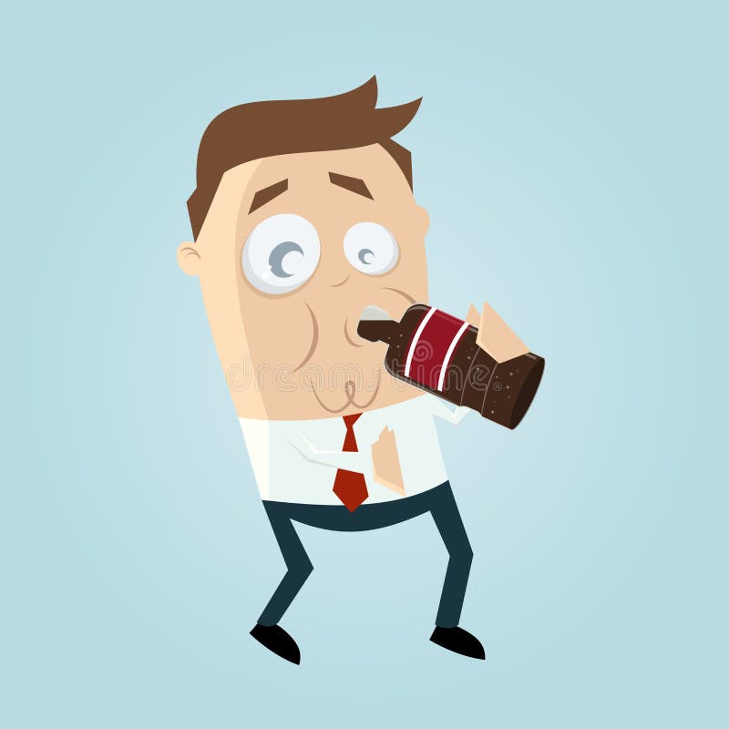 Man drinking cola stock vector. Illustration of comic - 87512905