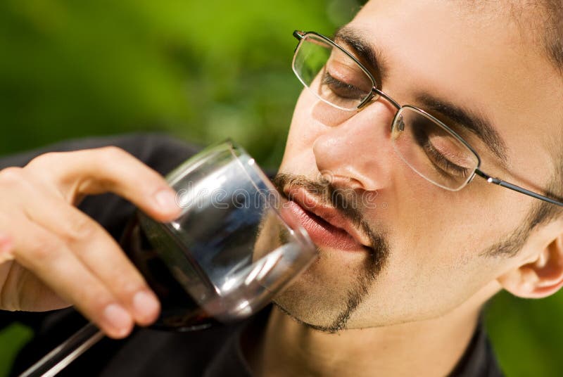 Man drinking red wine stock photo. Image of enjoy, leisure - 6326420