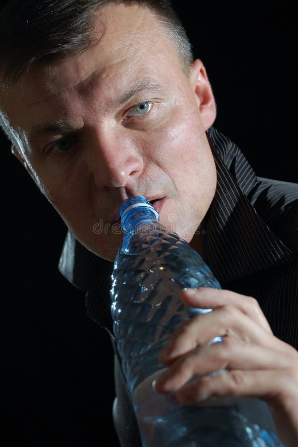 Man drinking water stock image. Image of brawny, handsome - 18326247
