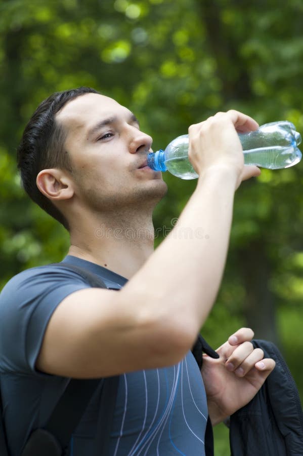 Man drinking water stock photo. Image of fitness, strong - 25101524