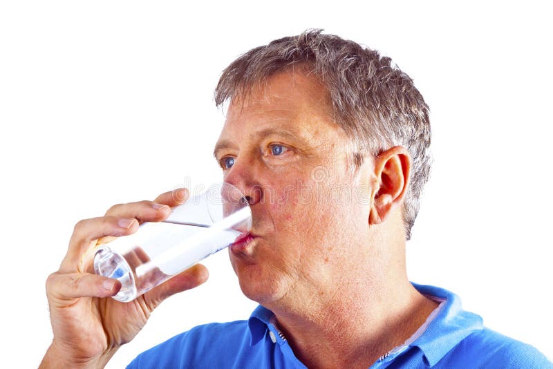Man drinking water stock image. Image of detail, glass - 28024757