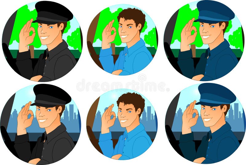 Driver Boy in a Car Cartoon Stock Vector - Illustration of kids ...