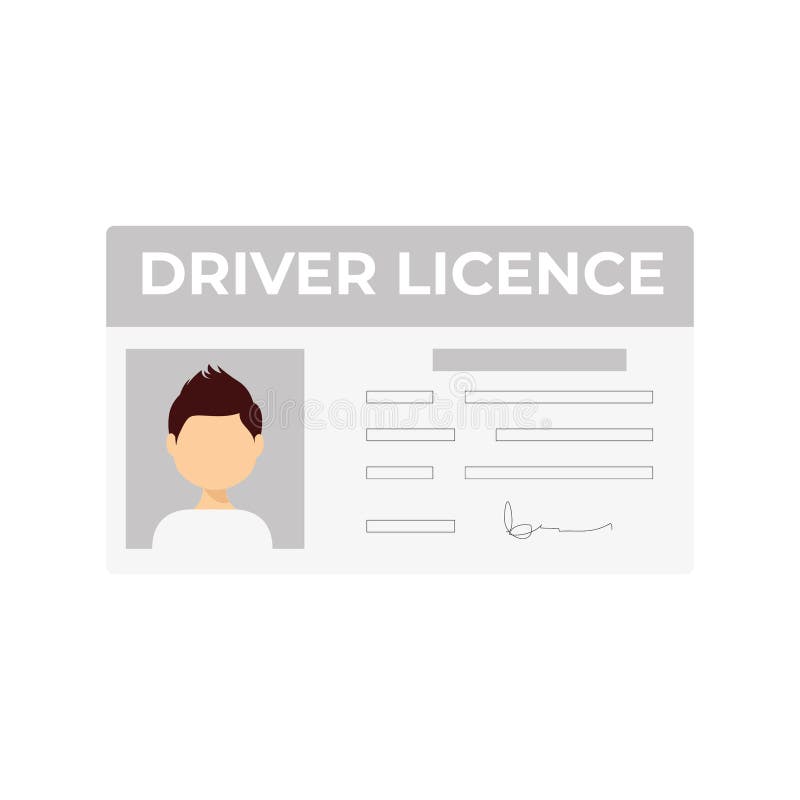 Man Driver License Plastic Card Template. Id Card Stock Illustration ...