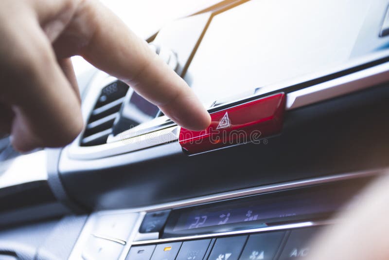 Car Emergency Light Button. Stock Image - Image of safety, icon: 165268675
