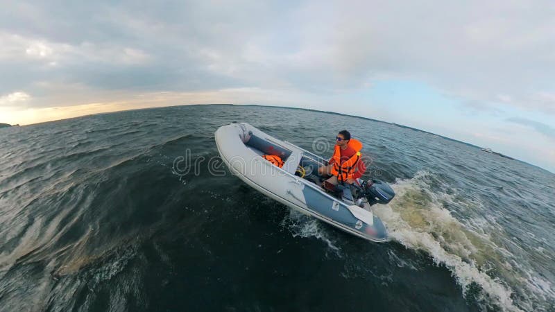 Boat Waves Formed while Sailing on Sea. Wake of Vessel Stock Video ...