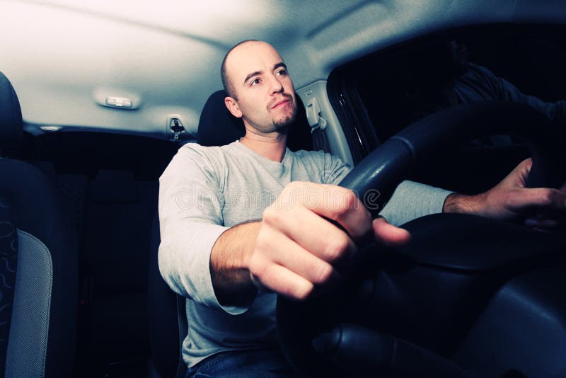 Man driving stock image. Image of dark, caucasian, driving - 16230271