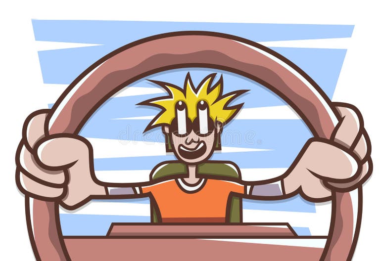 Cartoon Man Driving Fast Car Stock Illustrations – 615 Cartoon Man ...