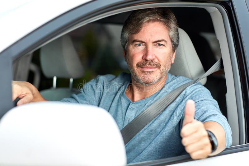 Man driving car stock photo. Image of assistance, mature - 87402418