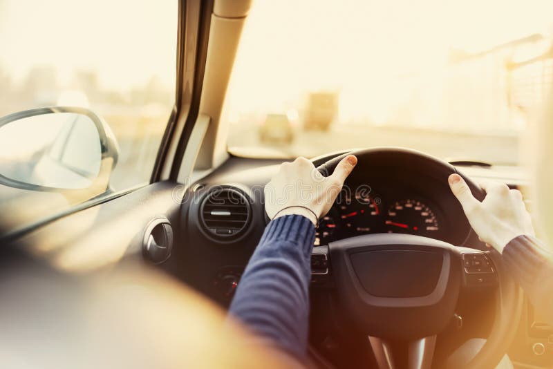 Drive a Car. Inside Interior View Stock Image - Image of travel ...