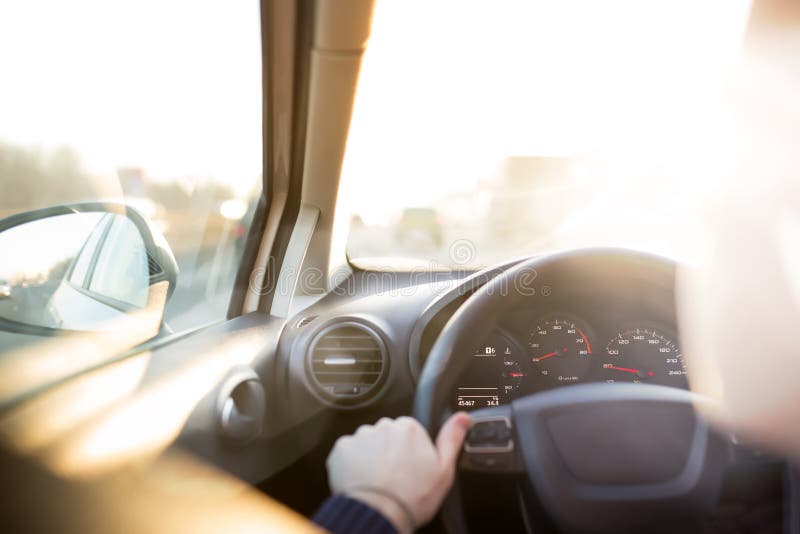 Drive a Car. Inside Interior View Stock Photo - Image of interior ...