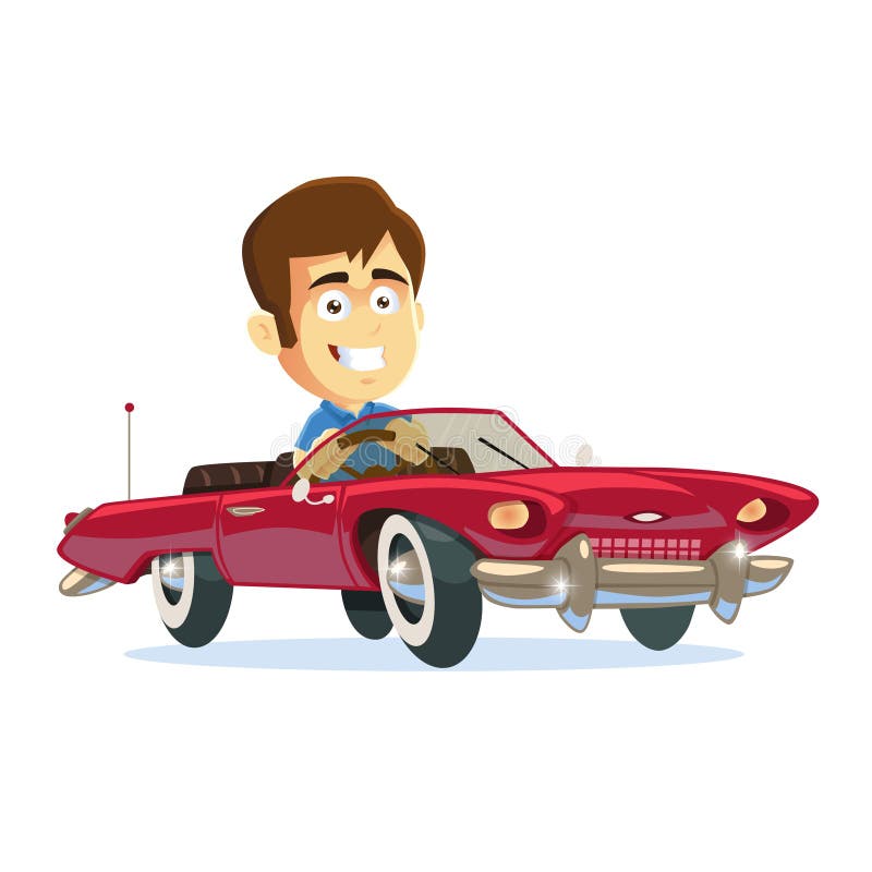 Man driving Car stock vector. Illustration of drive, simple - 50456931