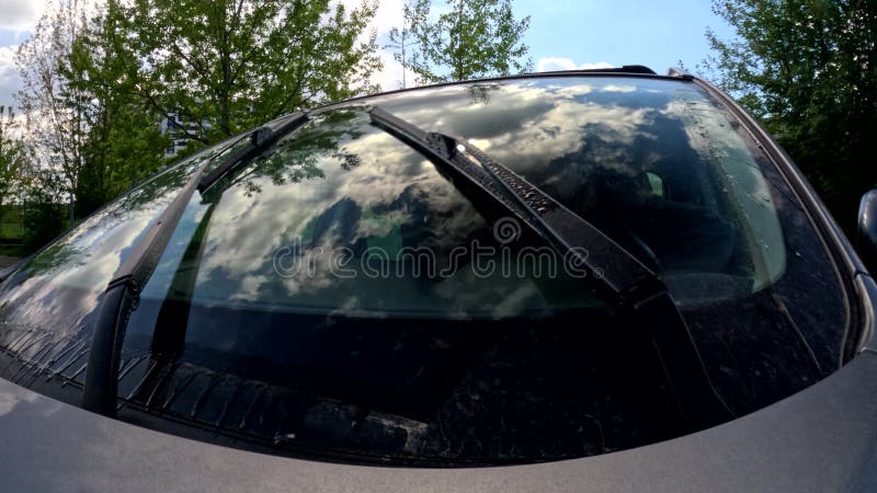 Man Driving Car View through Windshield Stock Footage - Video of road ...