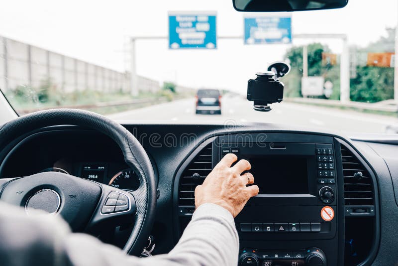 Man Driving His Car on the Freeway Stock Photo - Image of hand, male ...