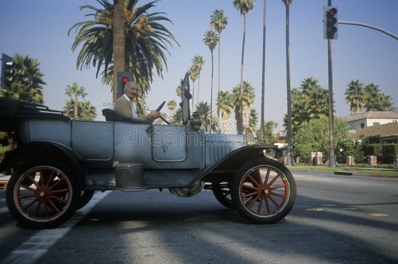 A Man Driving a Model T Car in Los Angeles, CA Editorial Photo - Image ...