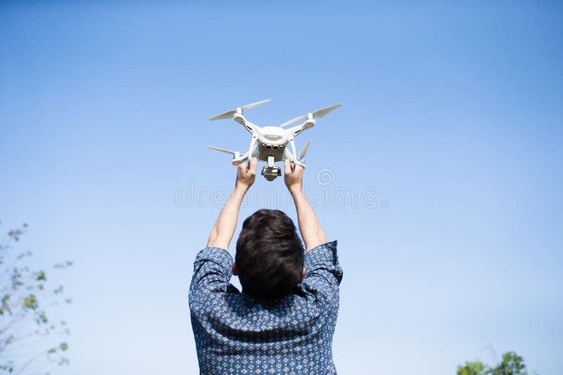 Man with drone stock image. Image of asia, filming, nature - 113055353