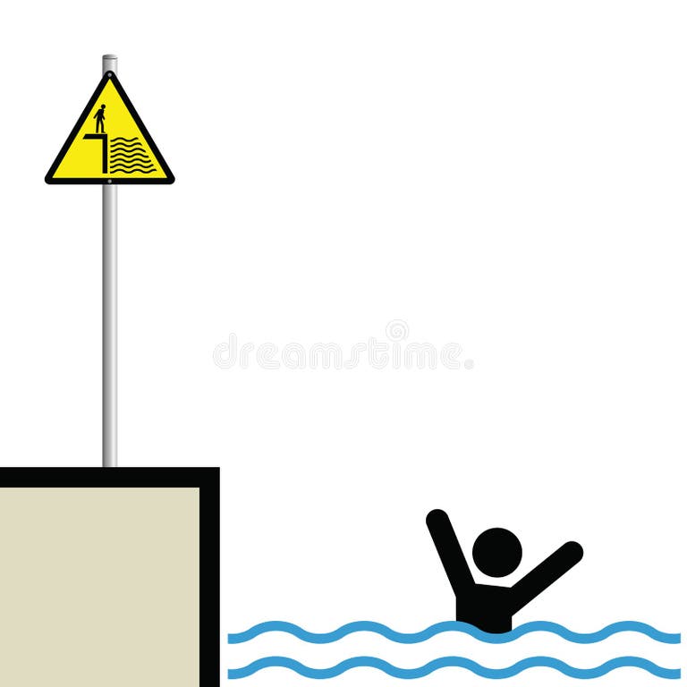 Drowning Warning Sign Stock Illustrations – 303 Drowning Warning Sign ...