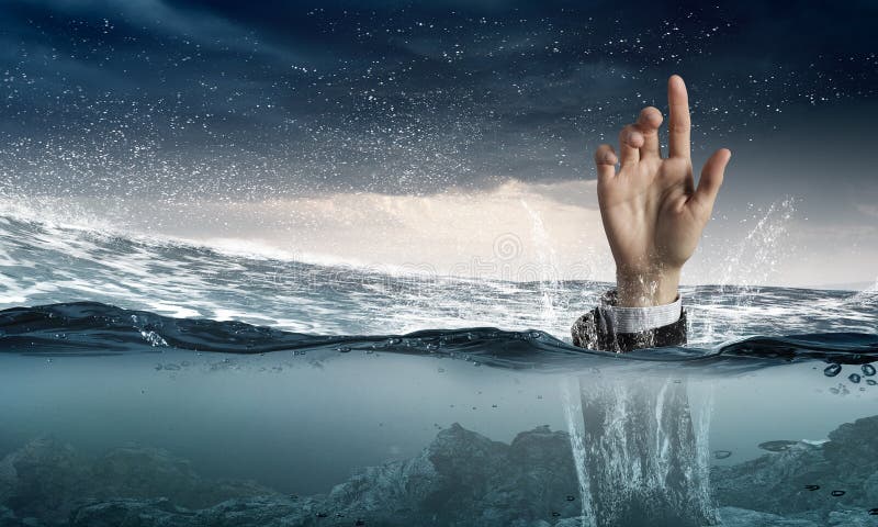 Hand of Person Drowning in Water Stock Photo - Image of dangerous ...
