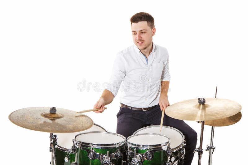 Man drummer stock image. Image of musician, bass, shirt - 53192679
