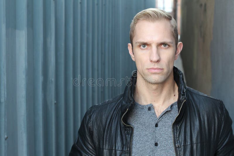 Man with Dubious Look Close Up with Copy Space Stock Photo - Image of ...