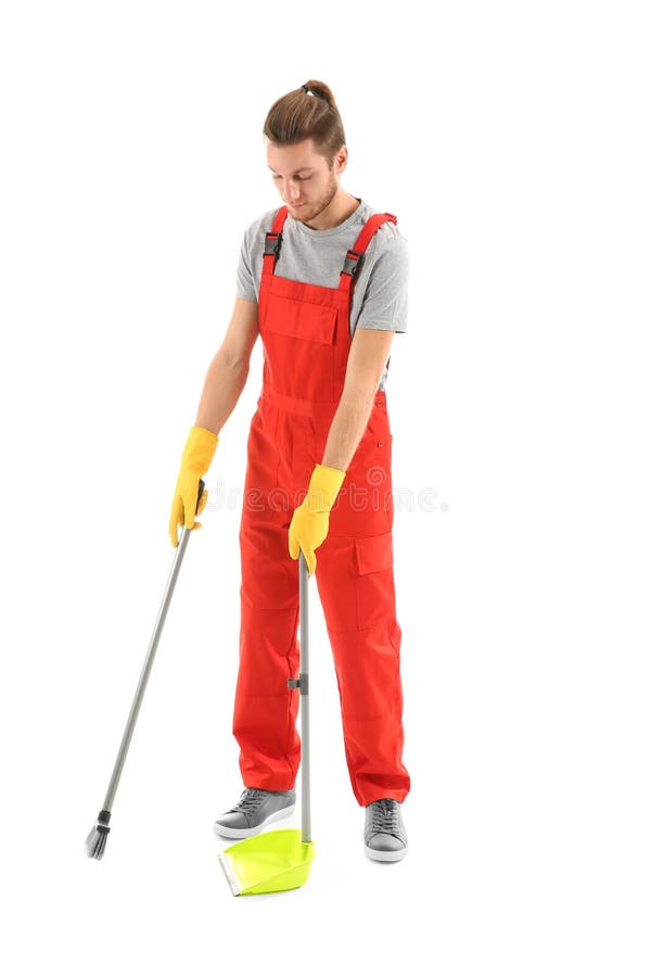 Team of janitors in office stock image. Image of office - 151359923