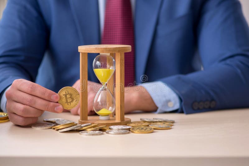 Young Man Earning Money Via Internet in Time Management Concept Stock ...