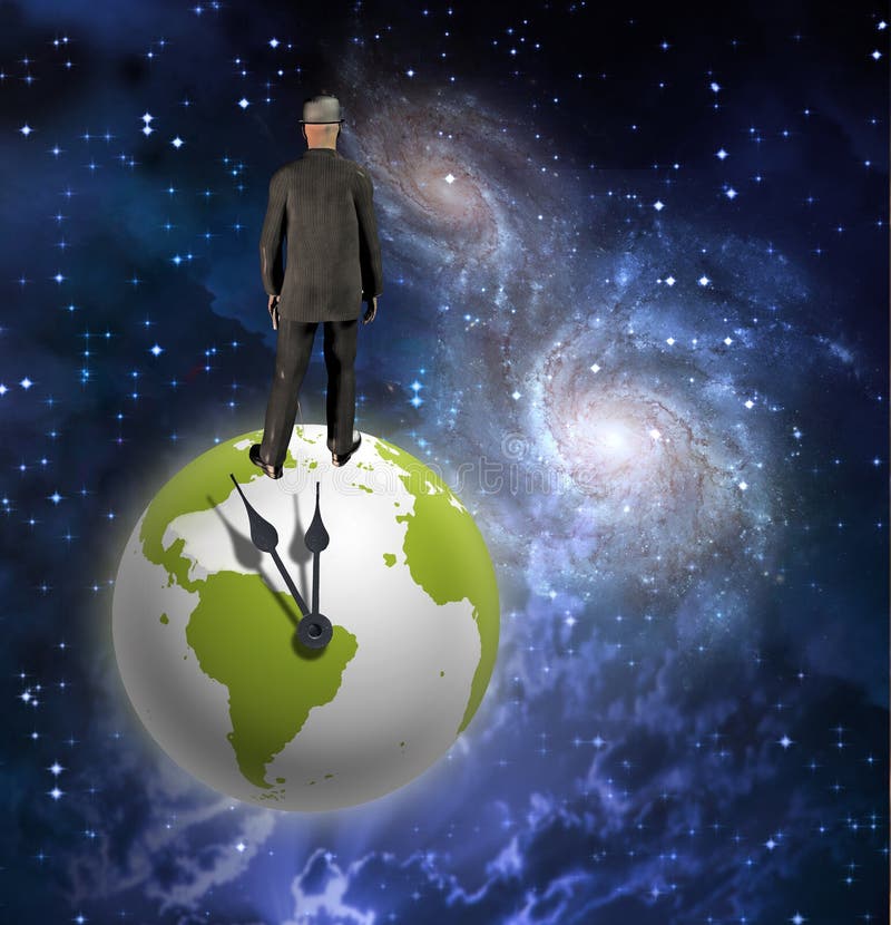 Man Earth stock illustration. Illustration of hour, meeting - 16539216