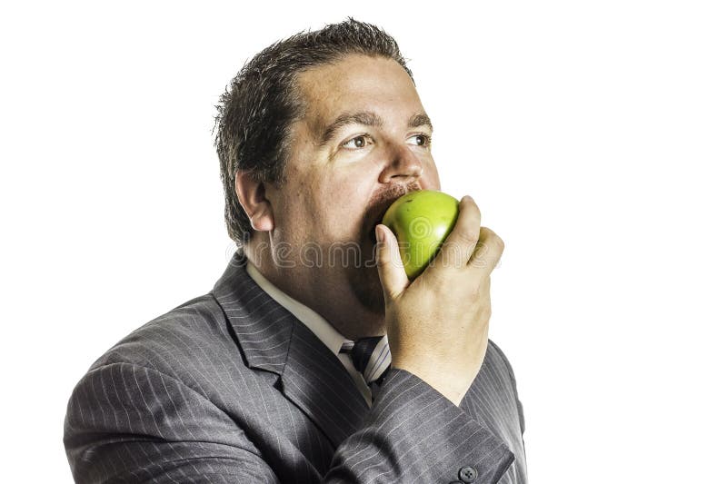 Man Eating an Apple stock photo. Image of male, attractive - 33443368
