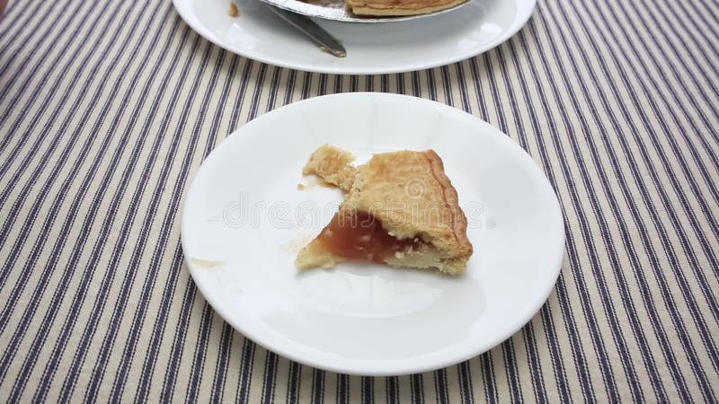 Man Eating Apple Pie Close View Stock Video - Video of fruit, fork ...