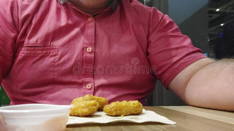 A Man Eating Chicken Nuggets Hyperlapse Stock Video - Video of meat ...