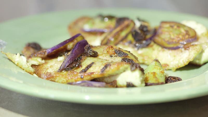 Man Eating Fish Fillet with a Fork in Kitchen Stock Footage - Video of ...