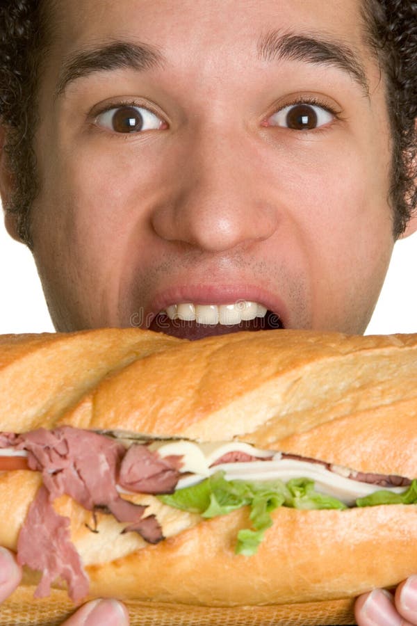 Man Eating Food stock image. Image of people, grinder - 4334089